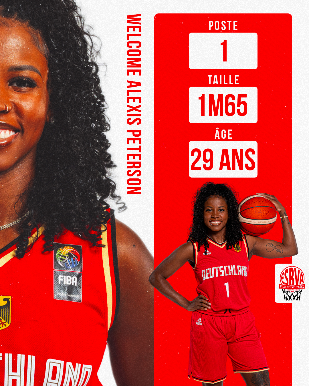 Communiqué officiel : Alexis Peterson est une Guerrière ! - ESBVA-LM